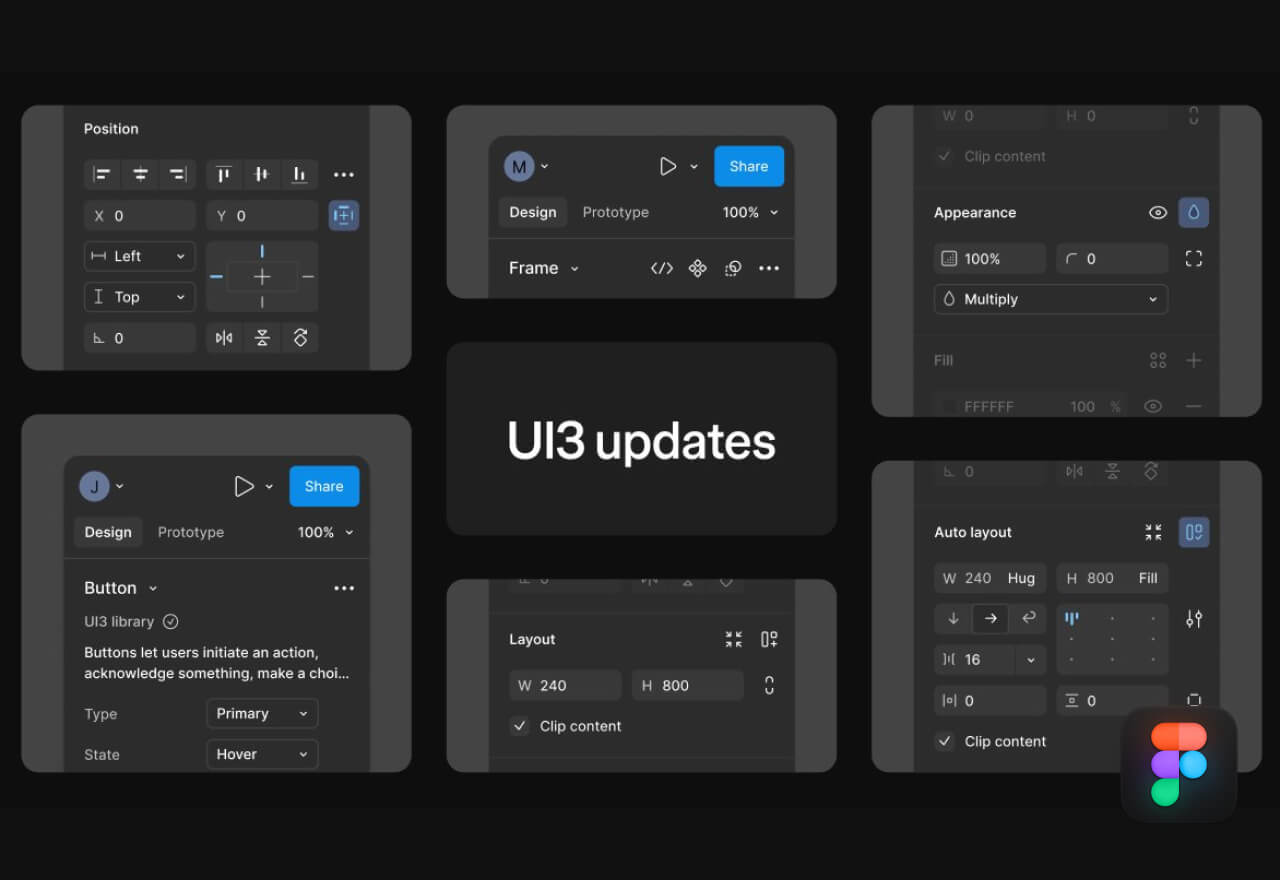 Figma UI3更新丨优化设计流程和按钮布局 - 行业动态资讯 - 标记狮社区—UI设计、XD/Sketch/Figma教程及AIGC分享平台